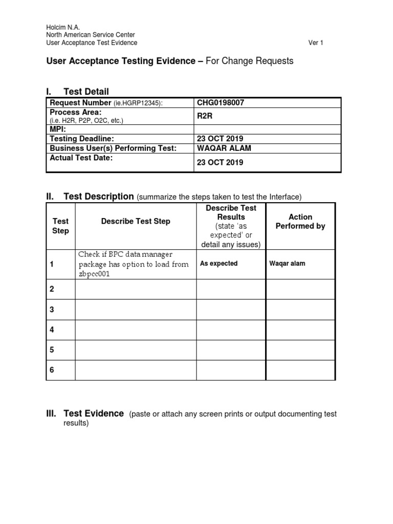 Uat Template (1) - Signed | PDF