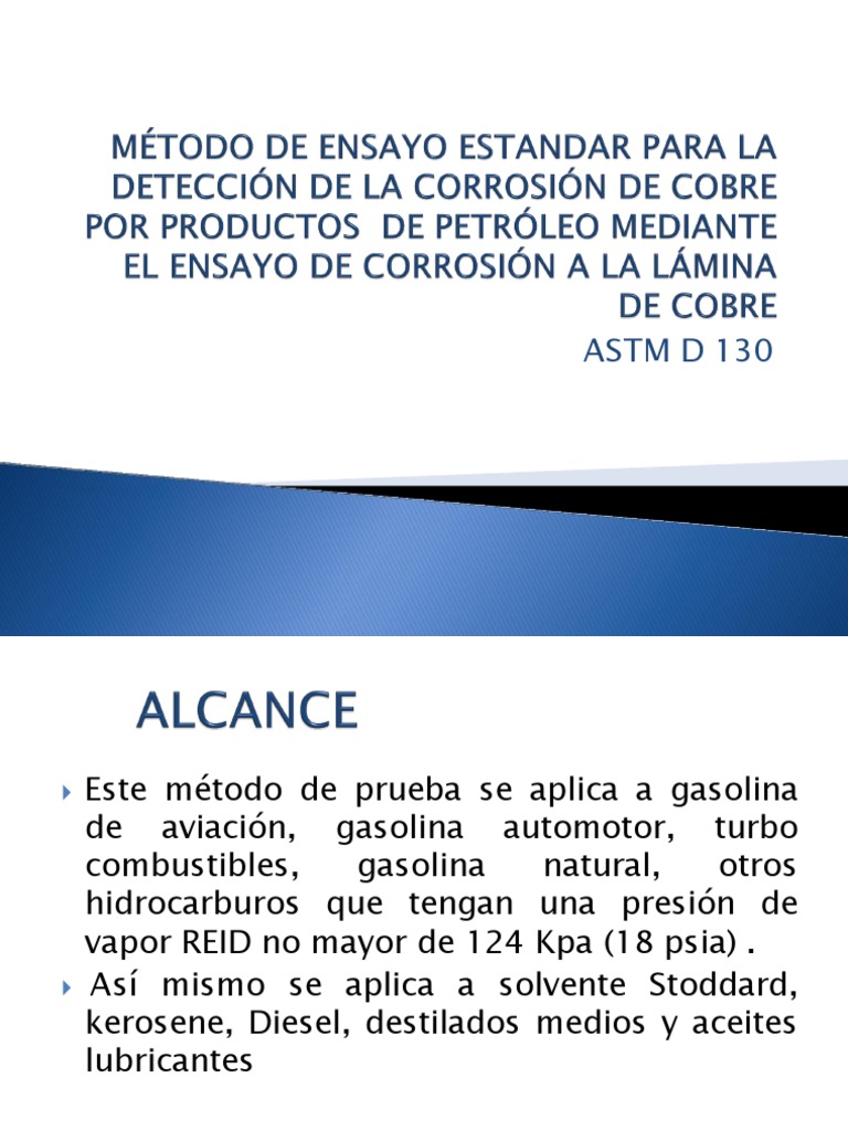 Astm D130 | PDF | Petróleo | Cobre