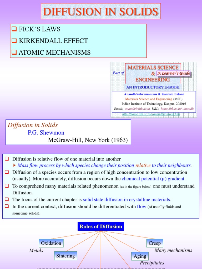 Chapter 7 Diffusion in Solids | PDF | Diffusion | Fluid Dynamics