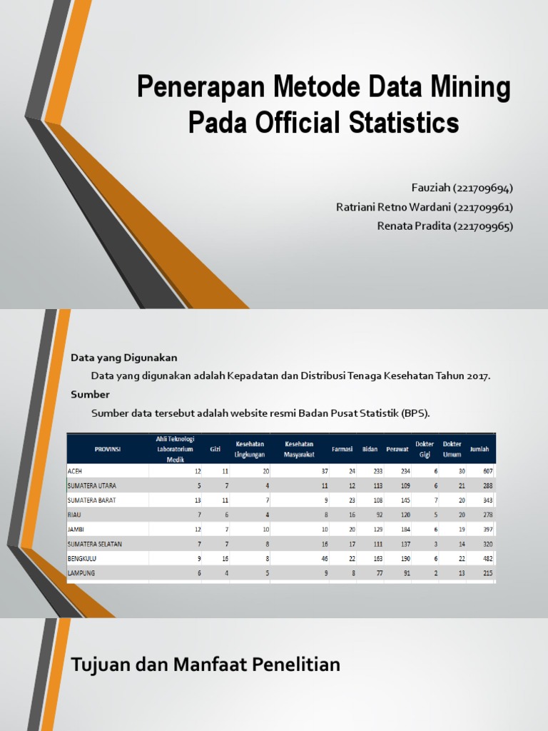Penerapan Metode Data Mining Pada Official Statistics | PDF | Komputer