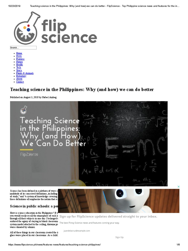Improving Science Education in the Philippines | PDF | Teachers ...