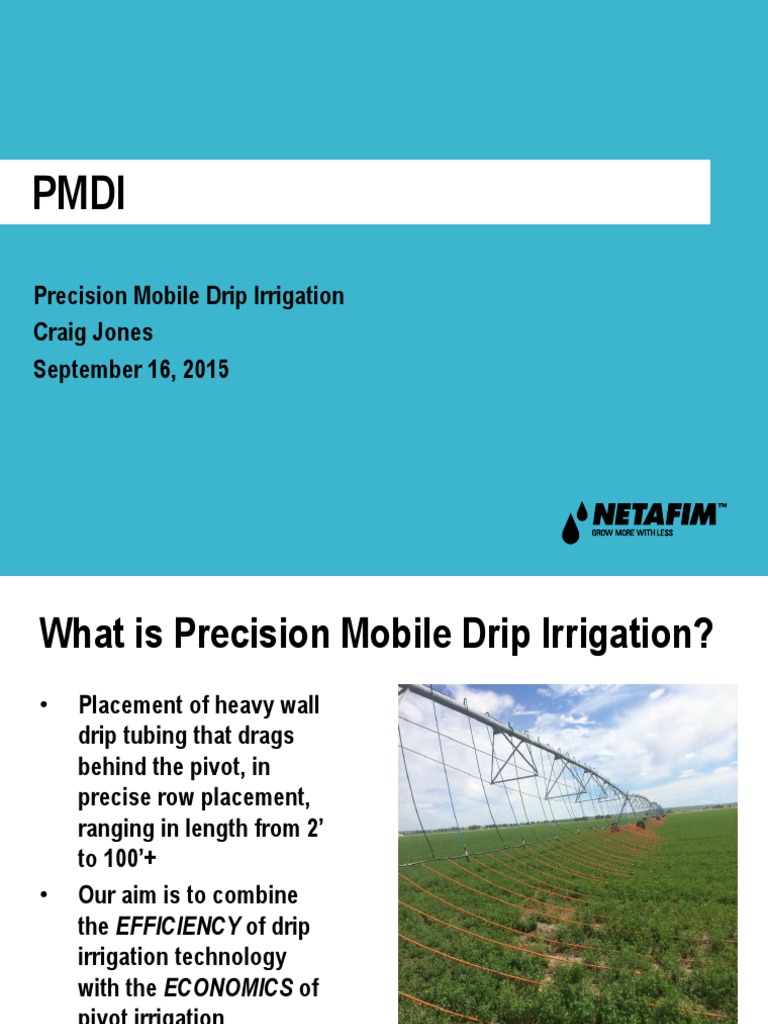 Precision Mobile Drip Irrigation Overview | PDF | Irrigation | Nature