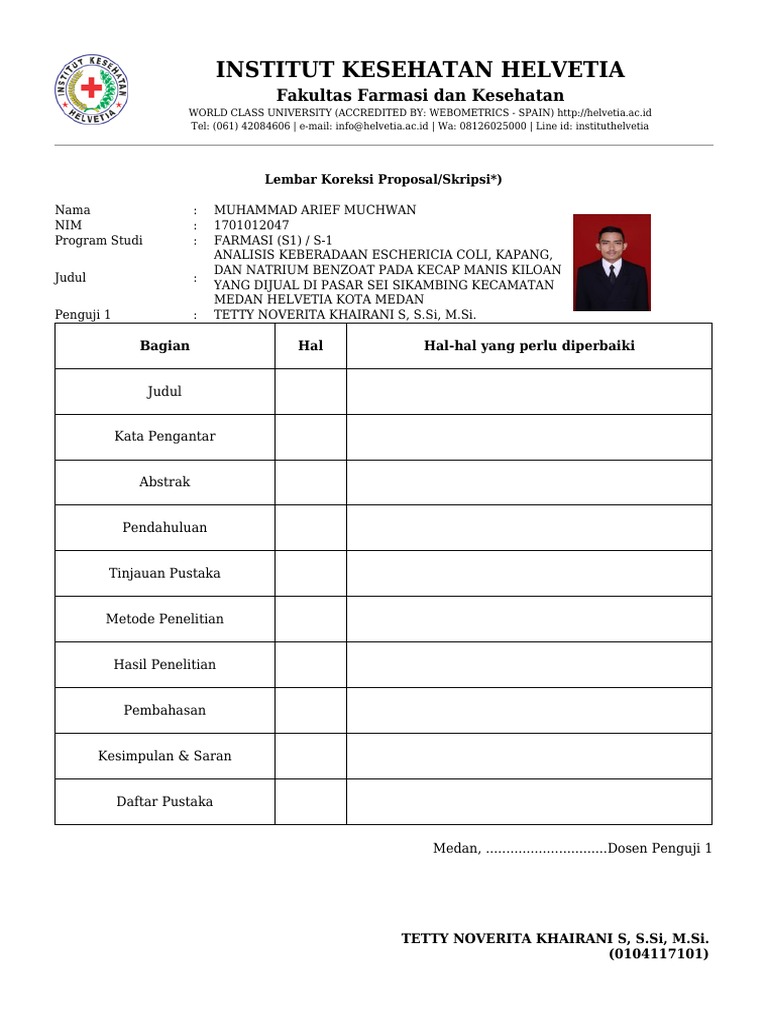 Lembar Koreksi 1 1701012047 PDF | PDF