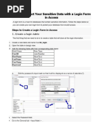 How To Create A User Login Form in Microsoft Access | PDF | Microsoft ...