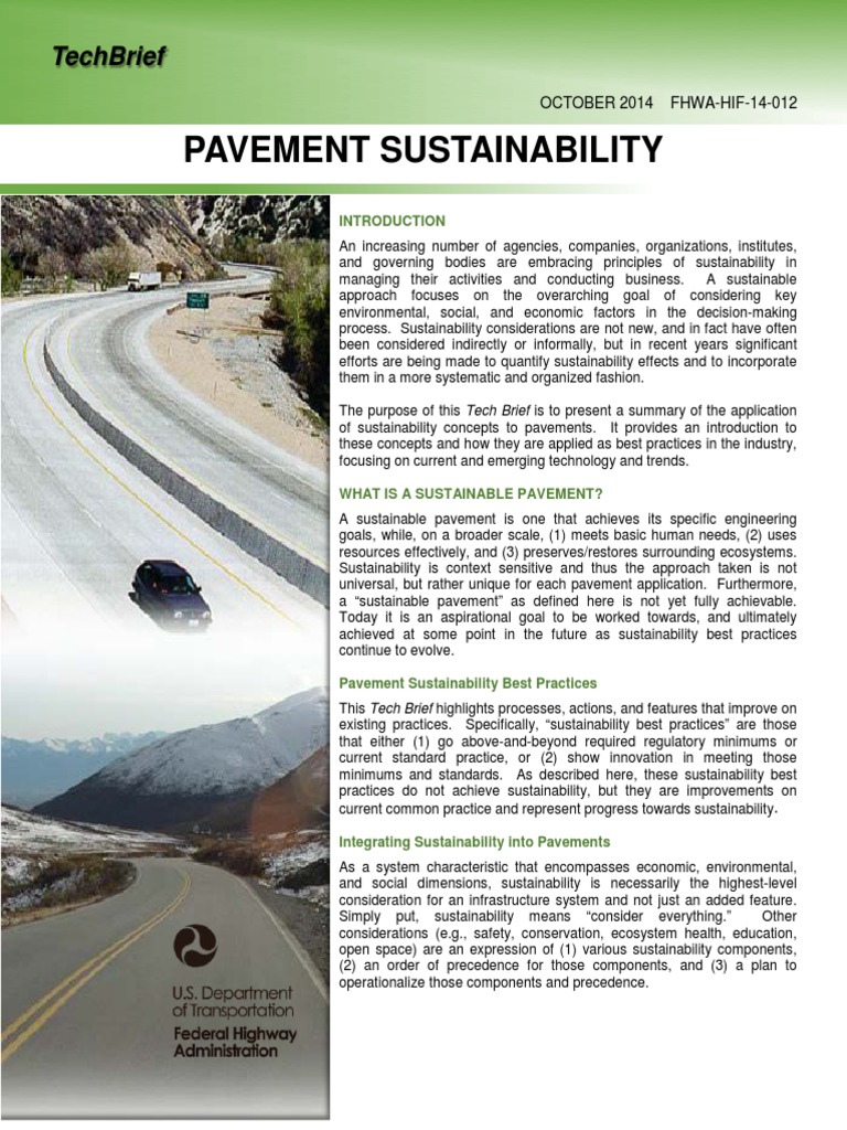 Pavement Sustainability PDF | PDF | Life Cycle Assessment | Sustainability