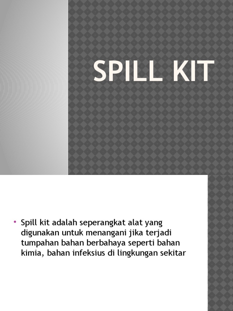 Panduan Spill Kit dan Cairan Chlorin | PDF