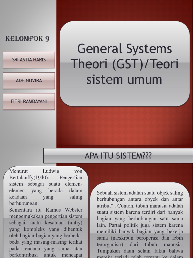 General Systems Theory | PDF