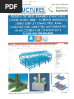 STAAD.Pro Steel Structure Design Guide | PDF | Beam (Structure ...