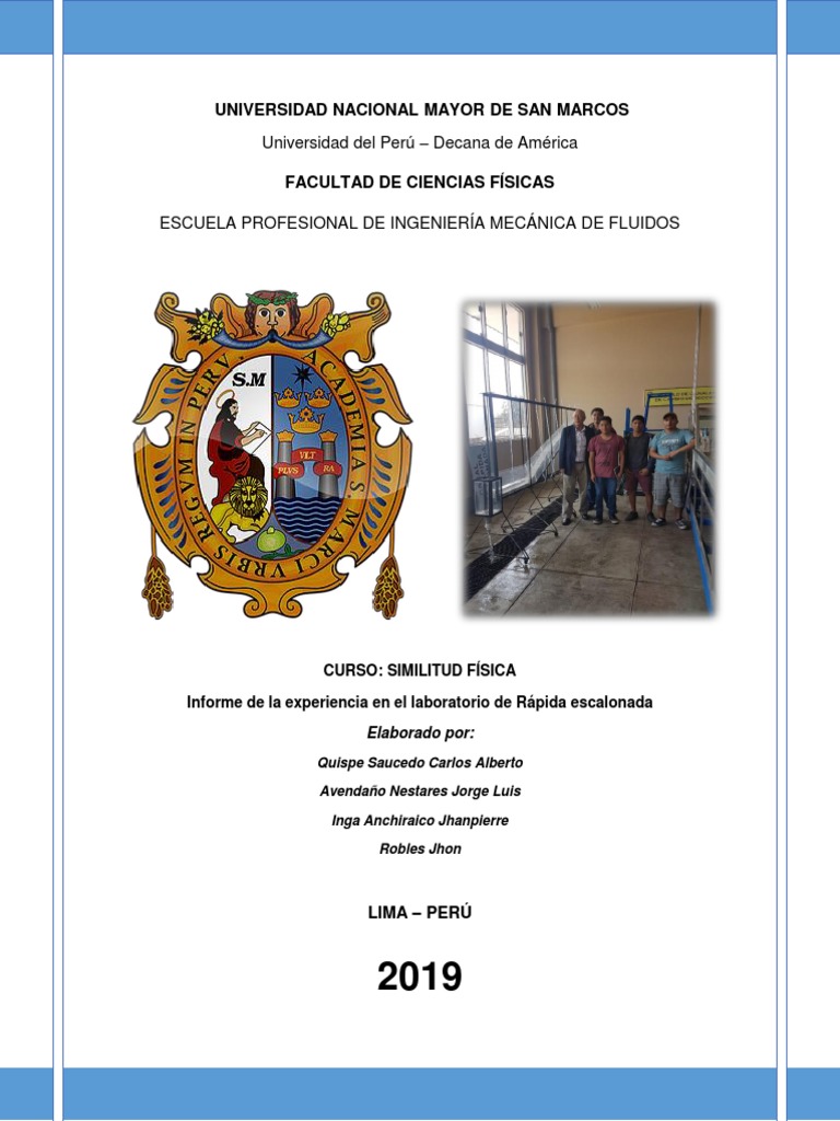 Informe sobre Rápida Escalonada | PDF | Descarga (hidrología) | Represa