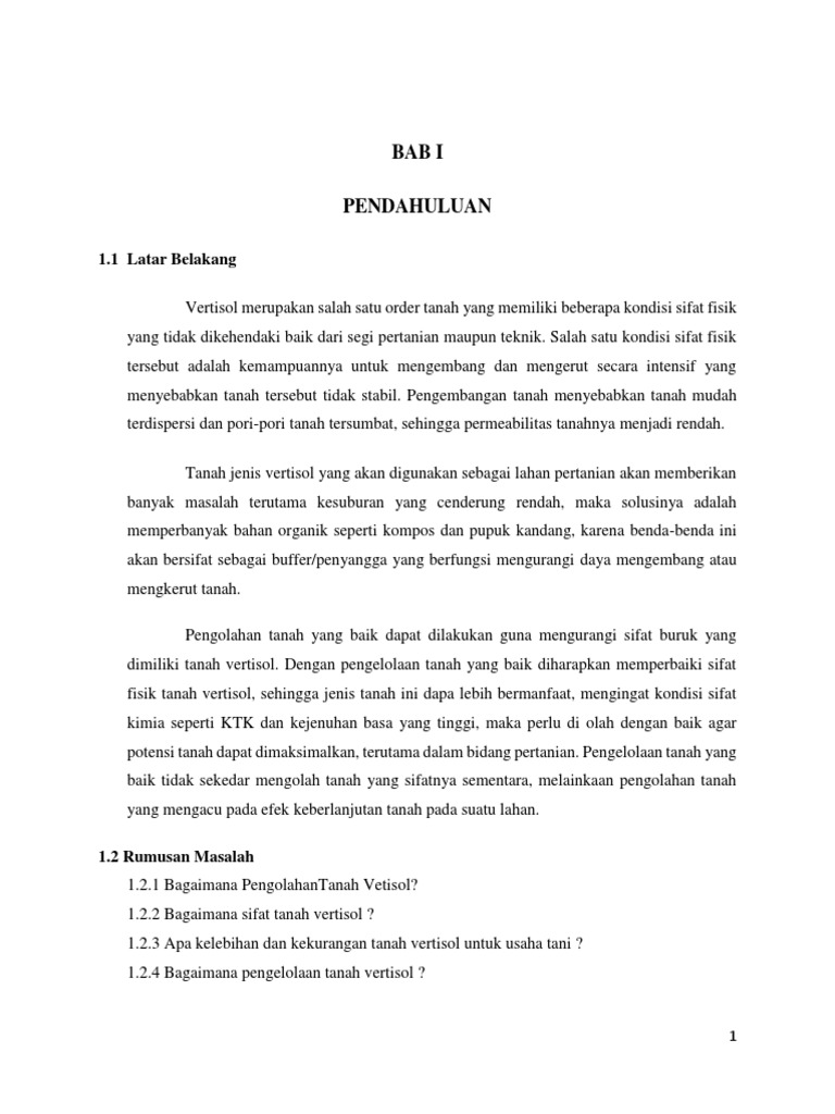 Tanah Vertisol | PDF