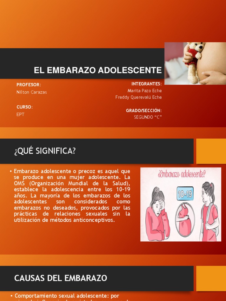 Embarazo Adolescente Causas Y Consecuencias Pdf Embarazo En La
