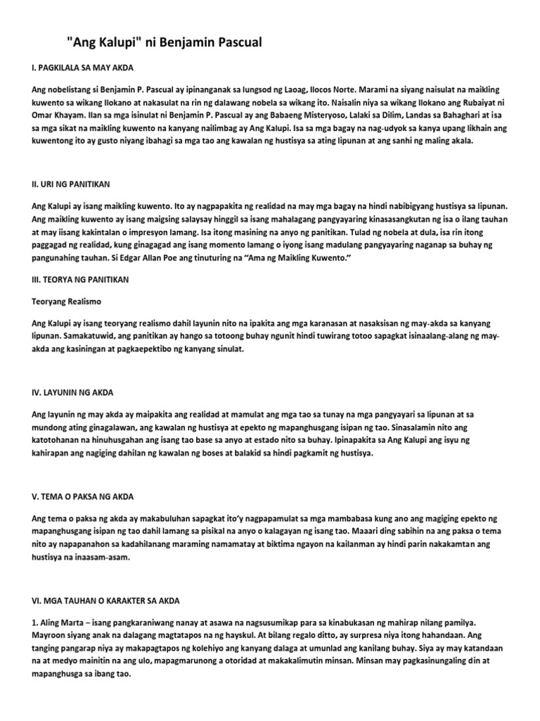 Ang Kalupi | PDF