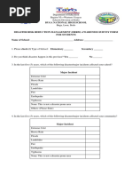 Survey Questionnaire - Disaster Awareness and Preparedness - Sti | PDF ...