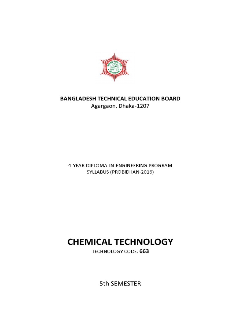 Diploma in Chemical Technology Syllabus | PDF | Sodium Hydroxide ...