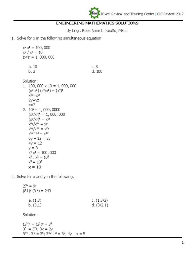 Engineering Mathematics Solutions PDF | PDF | Fraction (Mathematics) | Sine