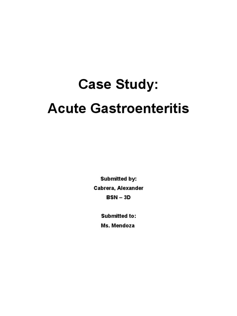 Case Study | PDF | Large Intestine | Human Digestive System