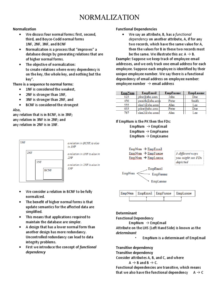 1nf 2nf 3nf Bcnf Normalization In DBMS11 | PDF | Databases | Data