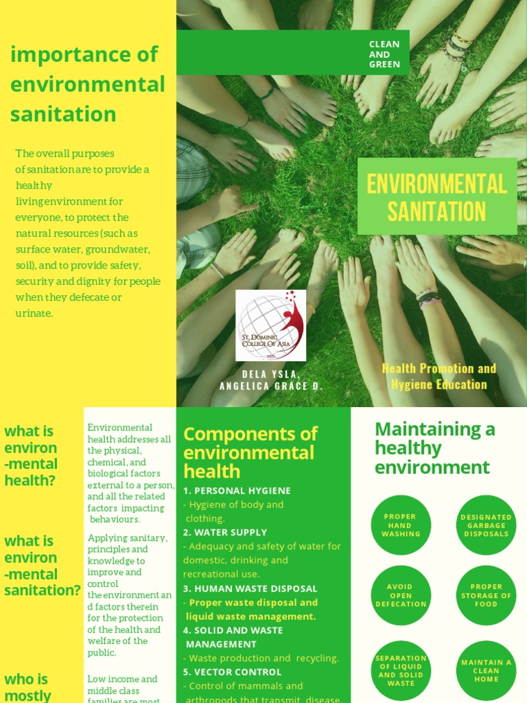 Environmental Sanitation Brochure | PDF | Sanitation | Hygiene