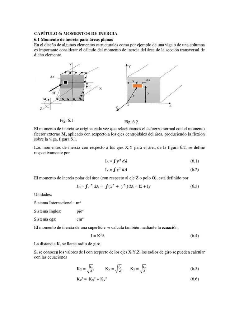 Momento - Producto Inercia PDF | PDF | Doblar | Geometría