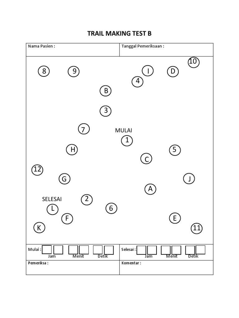 Trail Making Test B | PDF