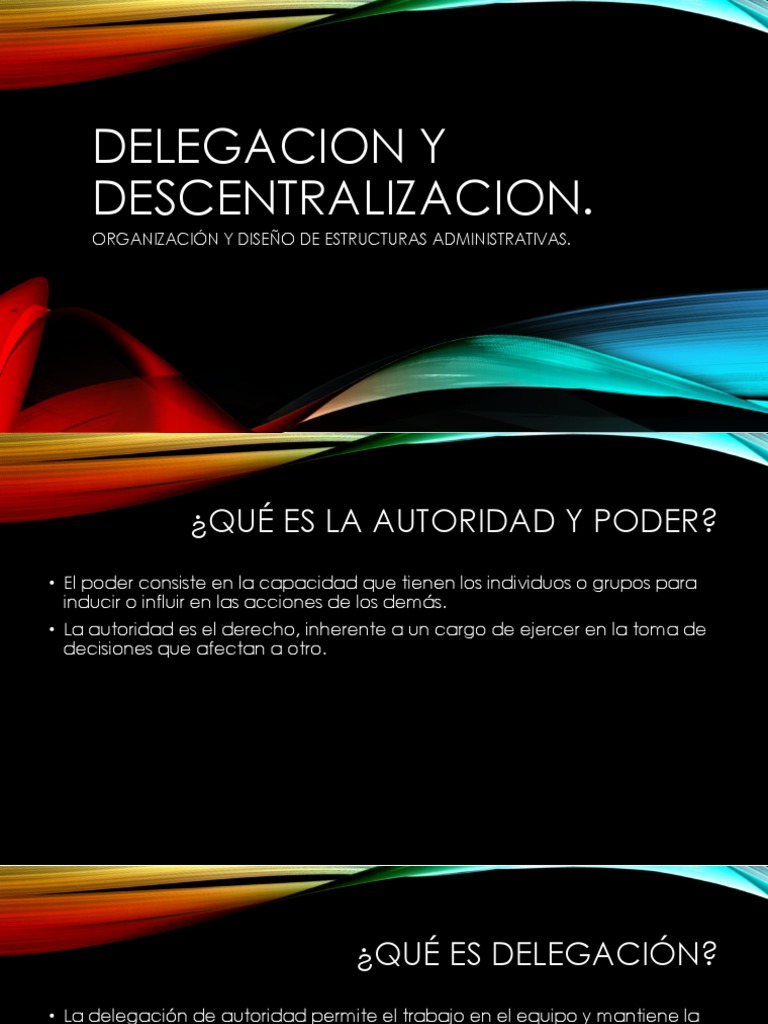Delegacion Y Descentralizacion Descargar Gratis Pdf