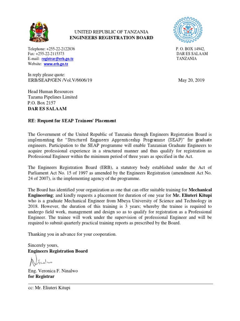 SEAP Letter PIVOTECH | PDF