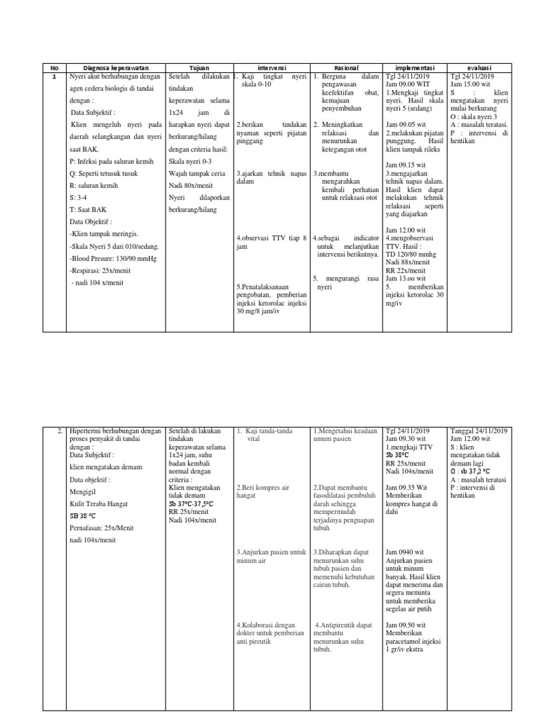 Asuhan Keperawatan ISK dan Nyeri Akut | PDF