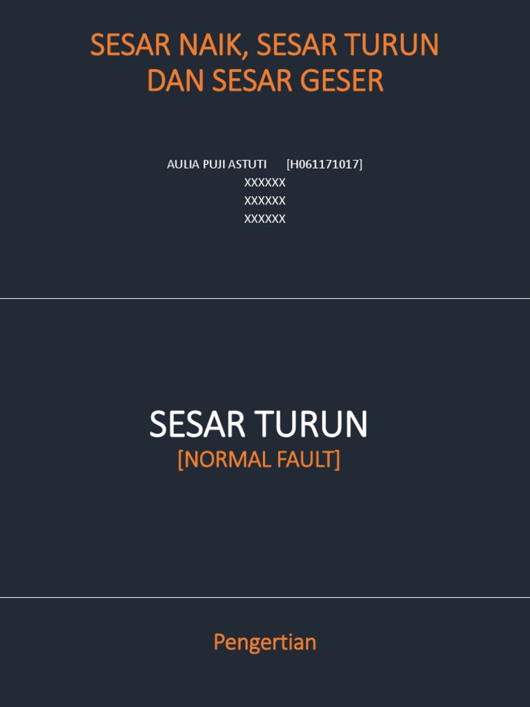 Sesar Naik, Sesar Turun Dan Sesar Geser-2 | PDF