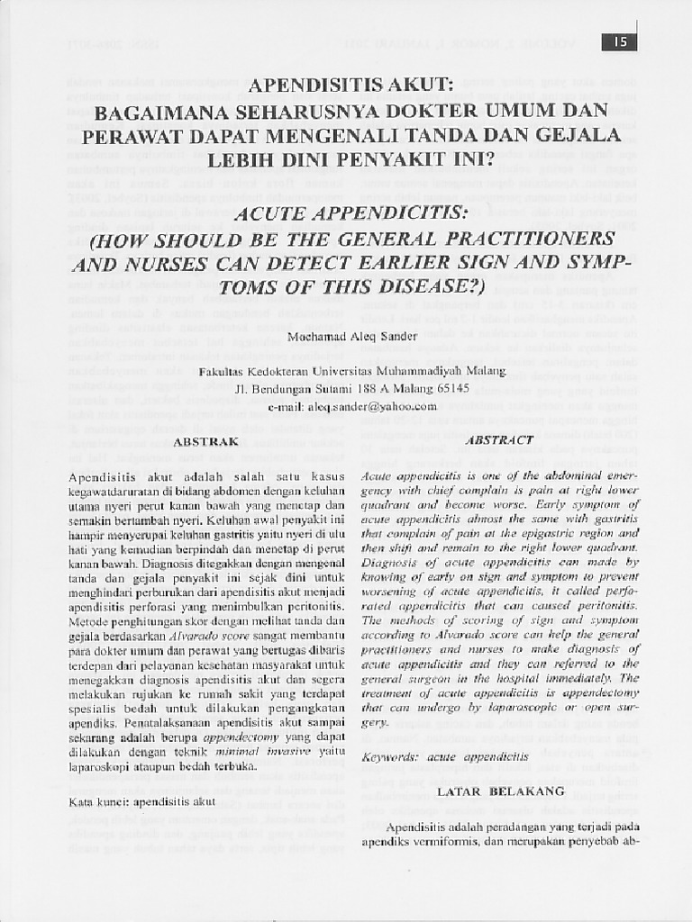 Apendisitis Akut Bagaimana Seharusnya Do C08f2daa PDF | PDF