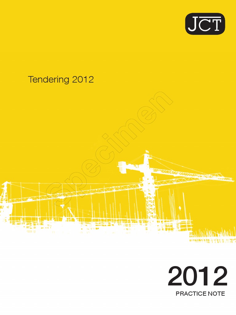 JCT - JCT Tendering Practice Note 2012 | PDF | Government | Business