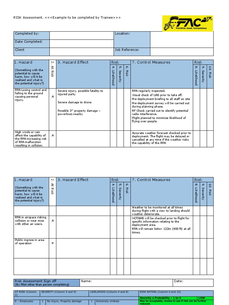 7 Simple Risk Assessment Form-V1 | PDF | Risk Assessment | Risk