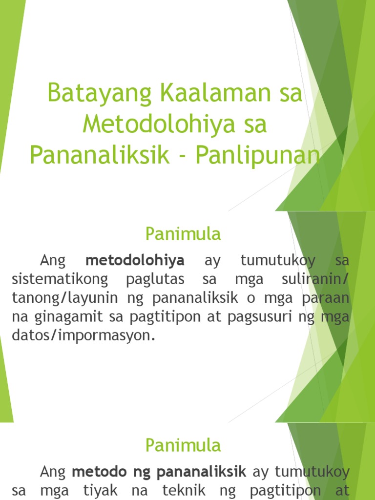 Pagsulat Ng Pananaliksik Metodo At Iba Pa Docx Pagsul