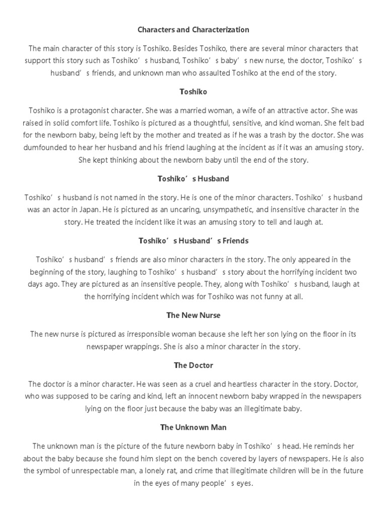 Characters and Characterization | PDF | Mystery, Thriller & Crime Fiction