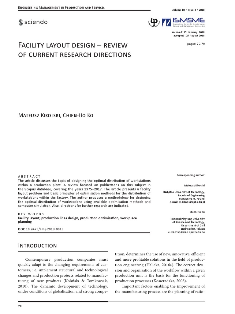 Optimizing Facility Layout Design | PDF | Mathematical Optimization ...
