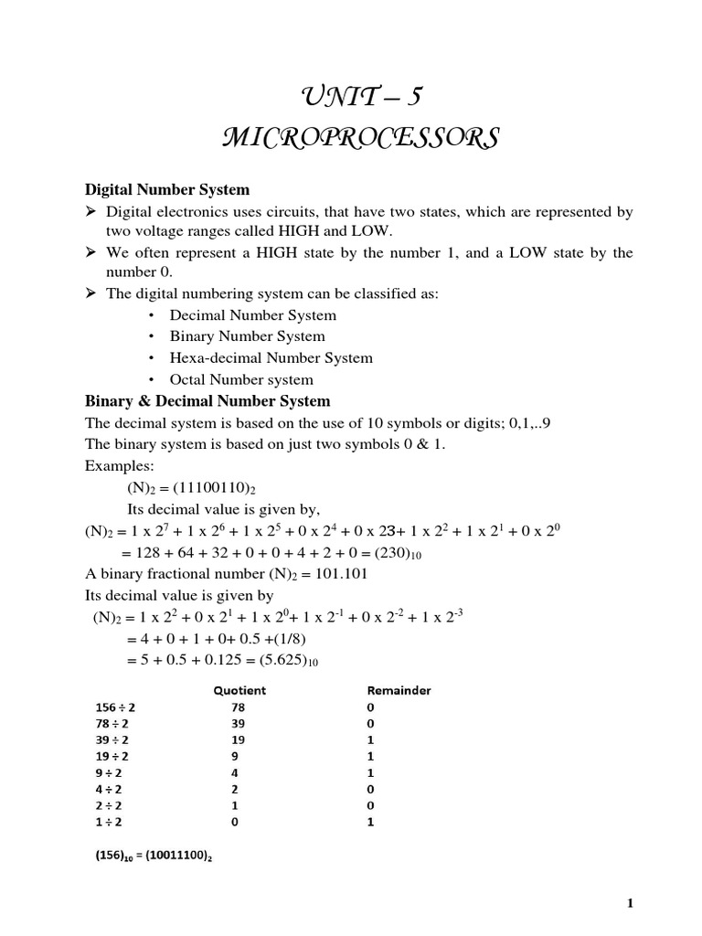 Unit 5 Microprocessors Pdf Pdf Central Processing Unit Microcontroller