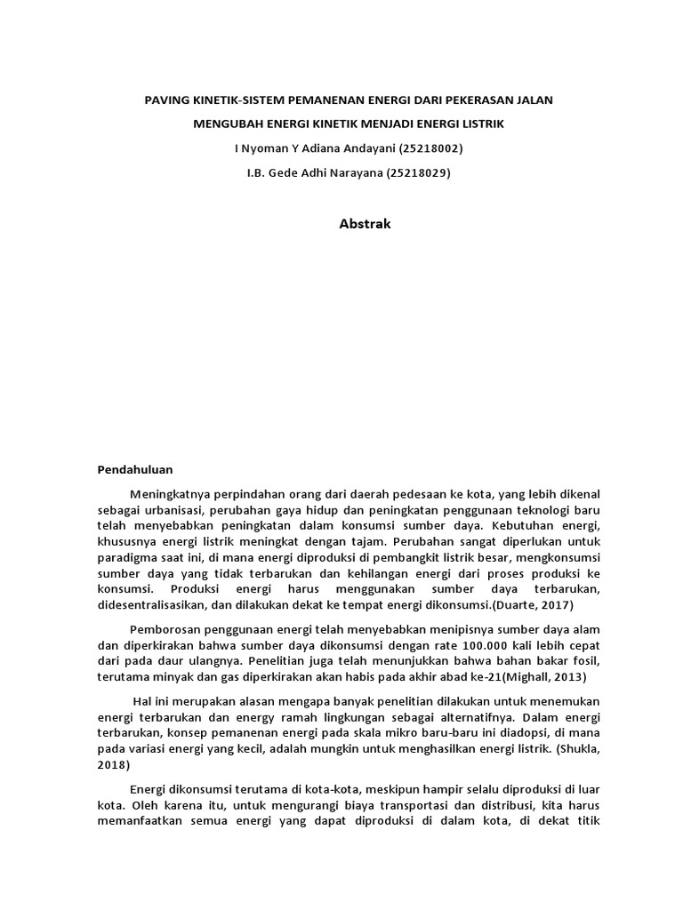 Kinetic Pavement | PDF