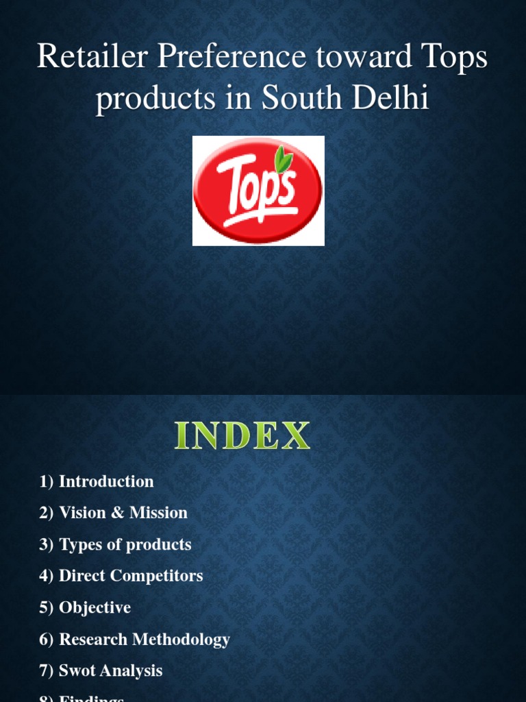 TOPS | PDF | Retail | Foods
