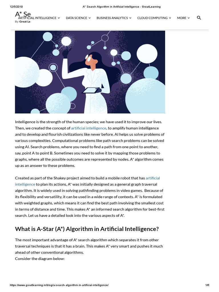 A Star Search PDF | Download Free PDF | Artificial Intelligence ...