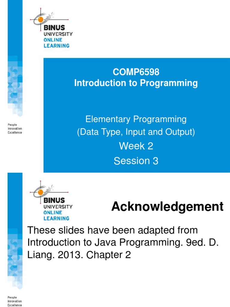 COMP6598 - Week 2 - Elementary Programming (Data Type and Input Output ...