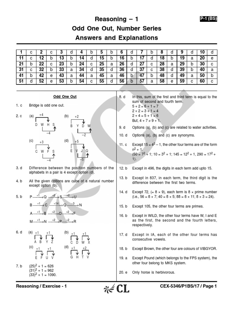 P1BS Reasoning 1 To 8 | PDF | Encodings | Linguistics