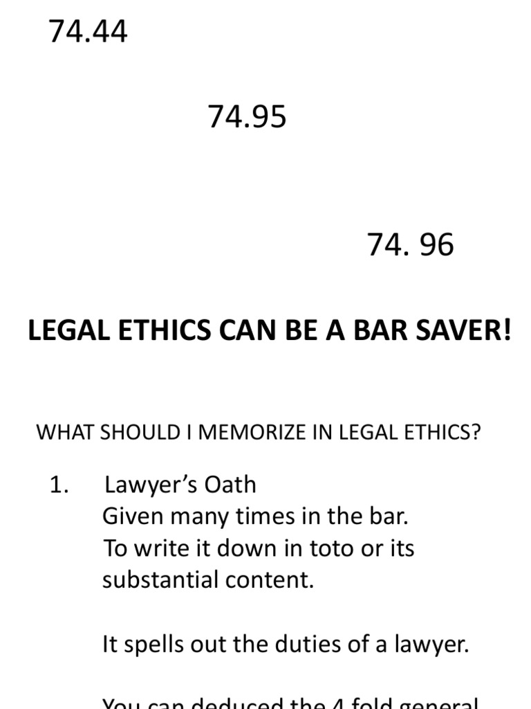 Legal Ethics Essentials for Bar Examinees | PDF | Notary Public ...