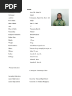 Biographical Sketch | PDF | Educational Stages | Learning