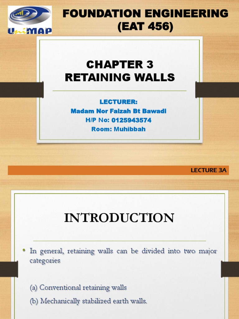 Design and Stability Considerations for Conventional Retaining Walls ...