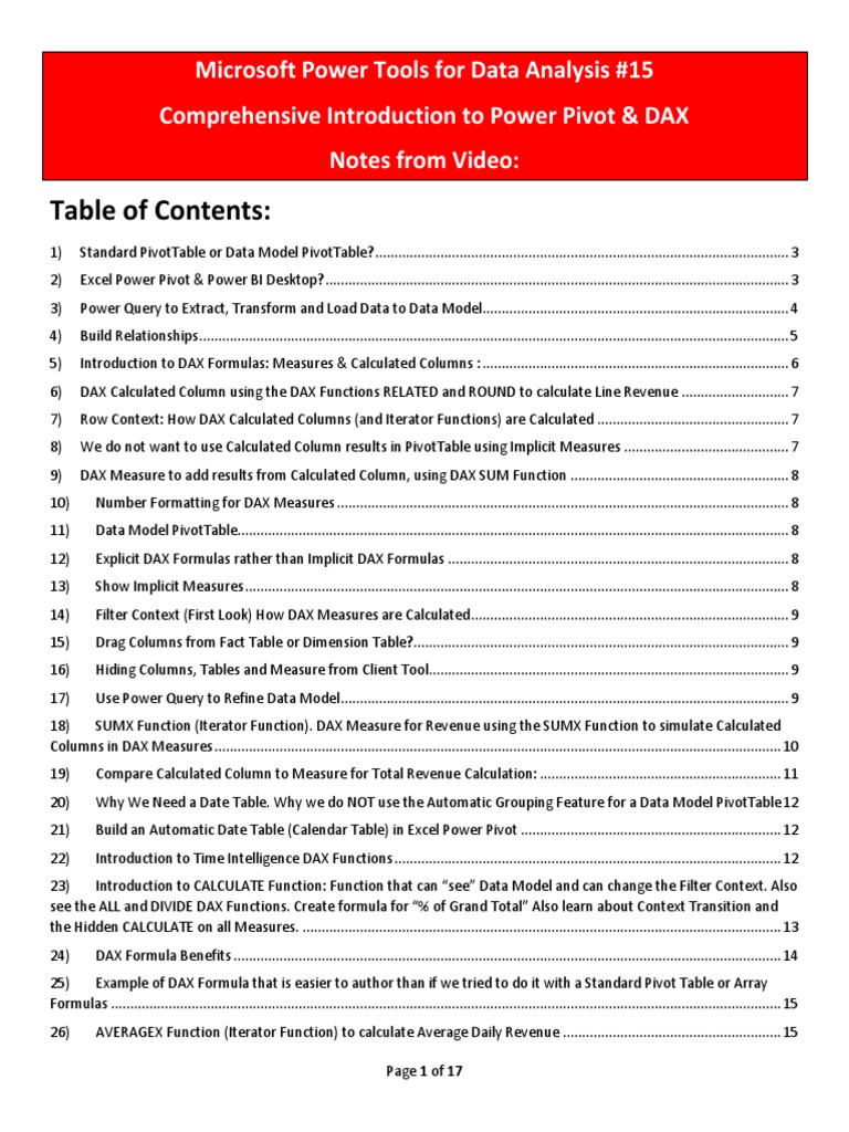 015 MSPTDA PowerPivotComprehensiveIntroduction PDF | PDF | Microsoft Excel | Spreadsheet