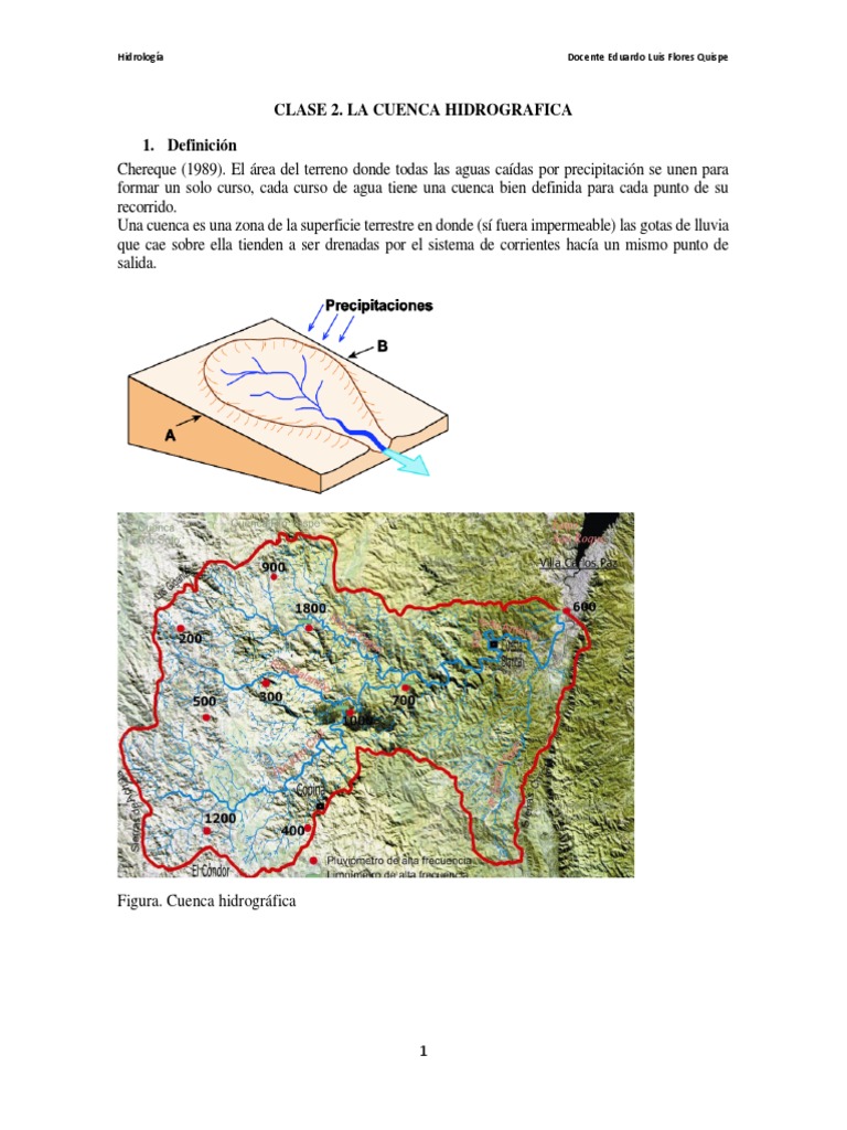 Clase 2 La Cuenca Hidrografica PDF | PDF | Cuenca de drenaje | Río