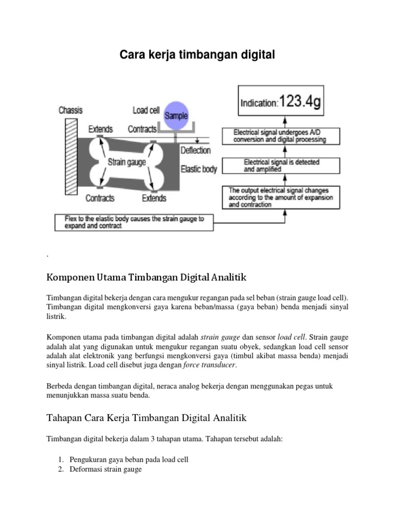 Cara Kerja Timbangan Digital | PDF