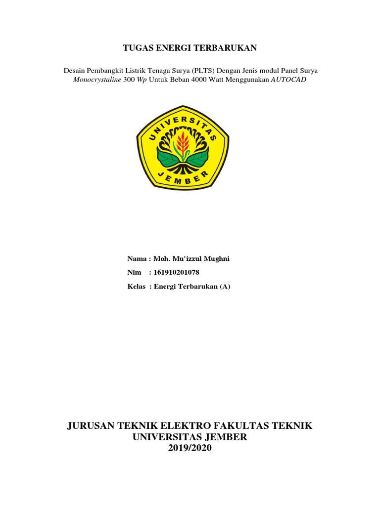 Laporan Perhitungan Desain PLTS | PDF