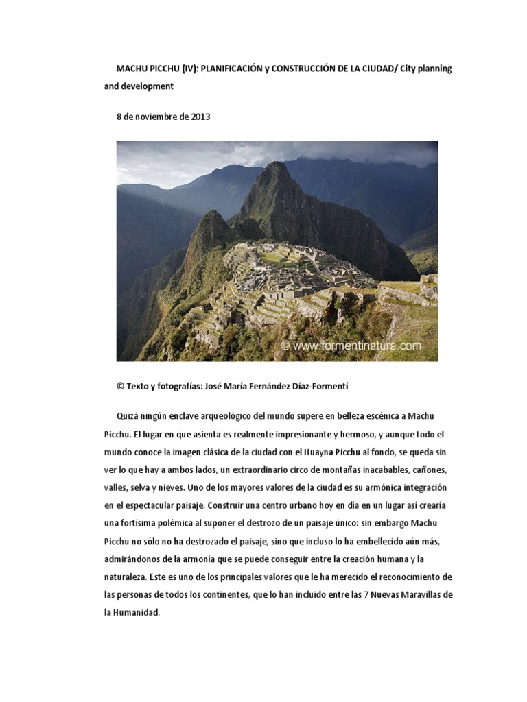 Machu Picchu | PDF | Machu Picchu | Imperio Inca