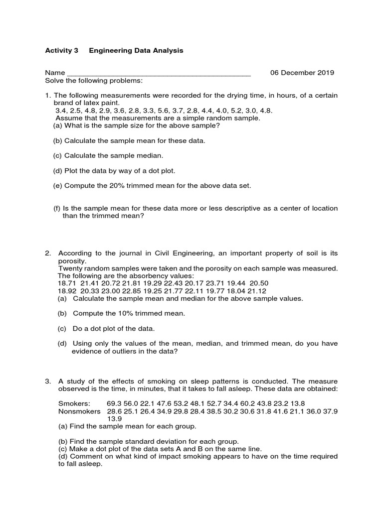 Data Analysis Activity 3 | PDF | Teaching Methods & Materials ...