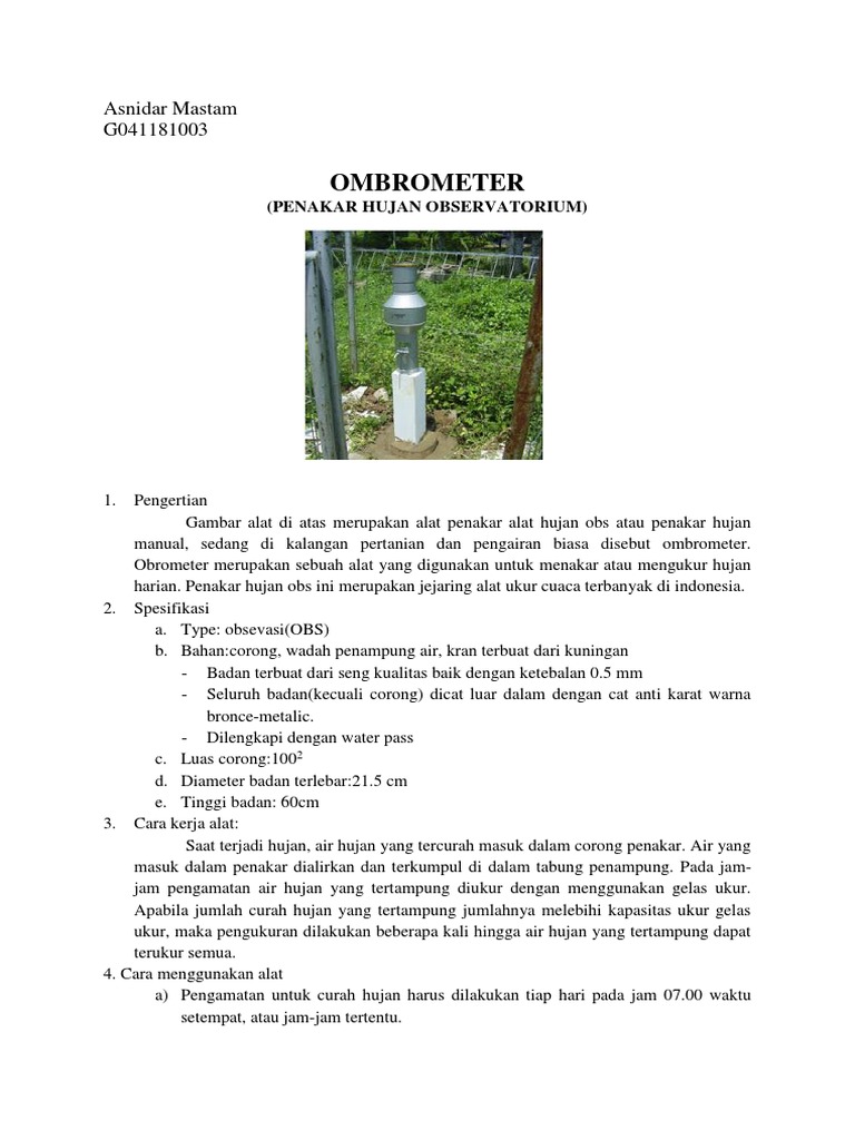 OMBROMETER | PDF